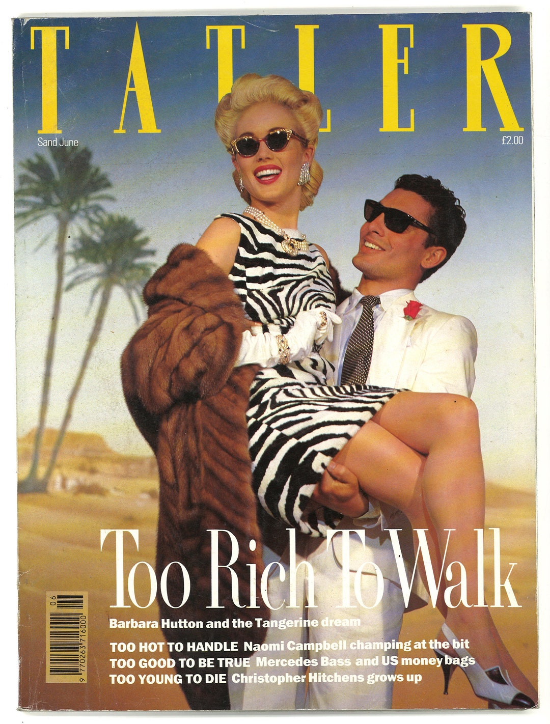 Tatler UK June 1989 Original Vintage Fashion Magazine Barbara Hutton ...