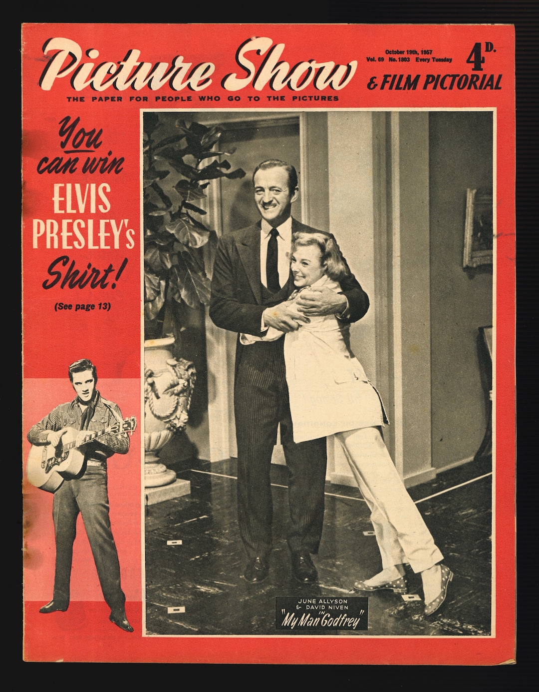 Picture Show Oct 19 1957 Movie Film Magazine David Niven June Allyson ...