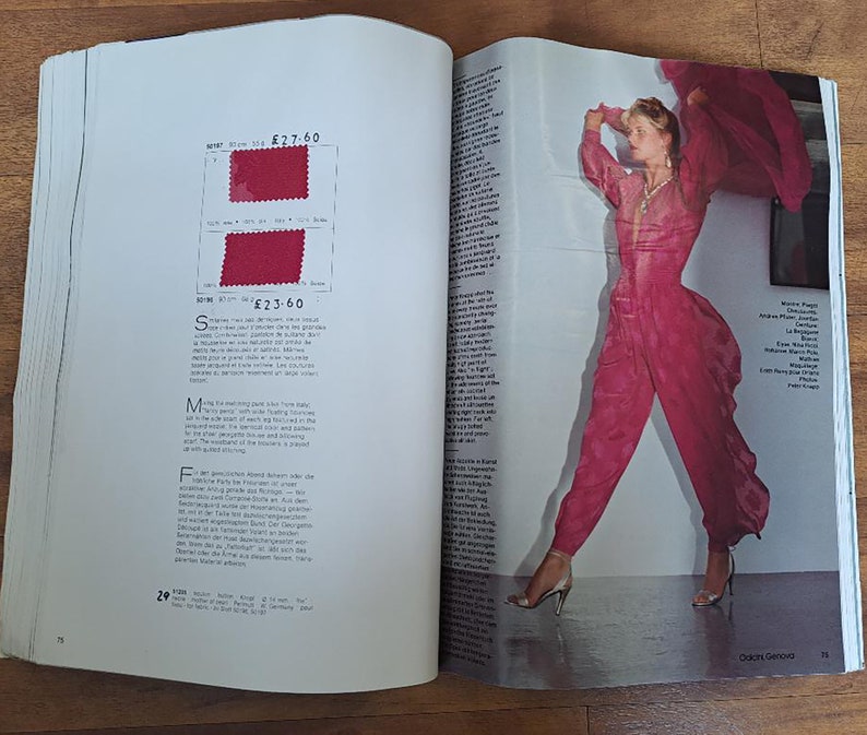 Elegance 1982-83 Paris Trade Textile Catalogue Original Vintage Fashion ...