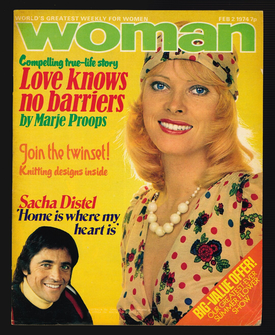 Woman Feb 2 1974 Vintage Magazine Fashion Beauty Cooking 50th - Etsy