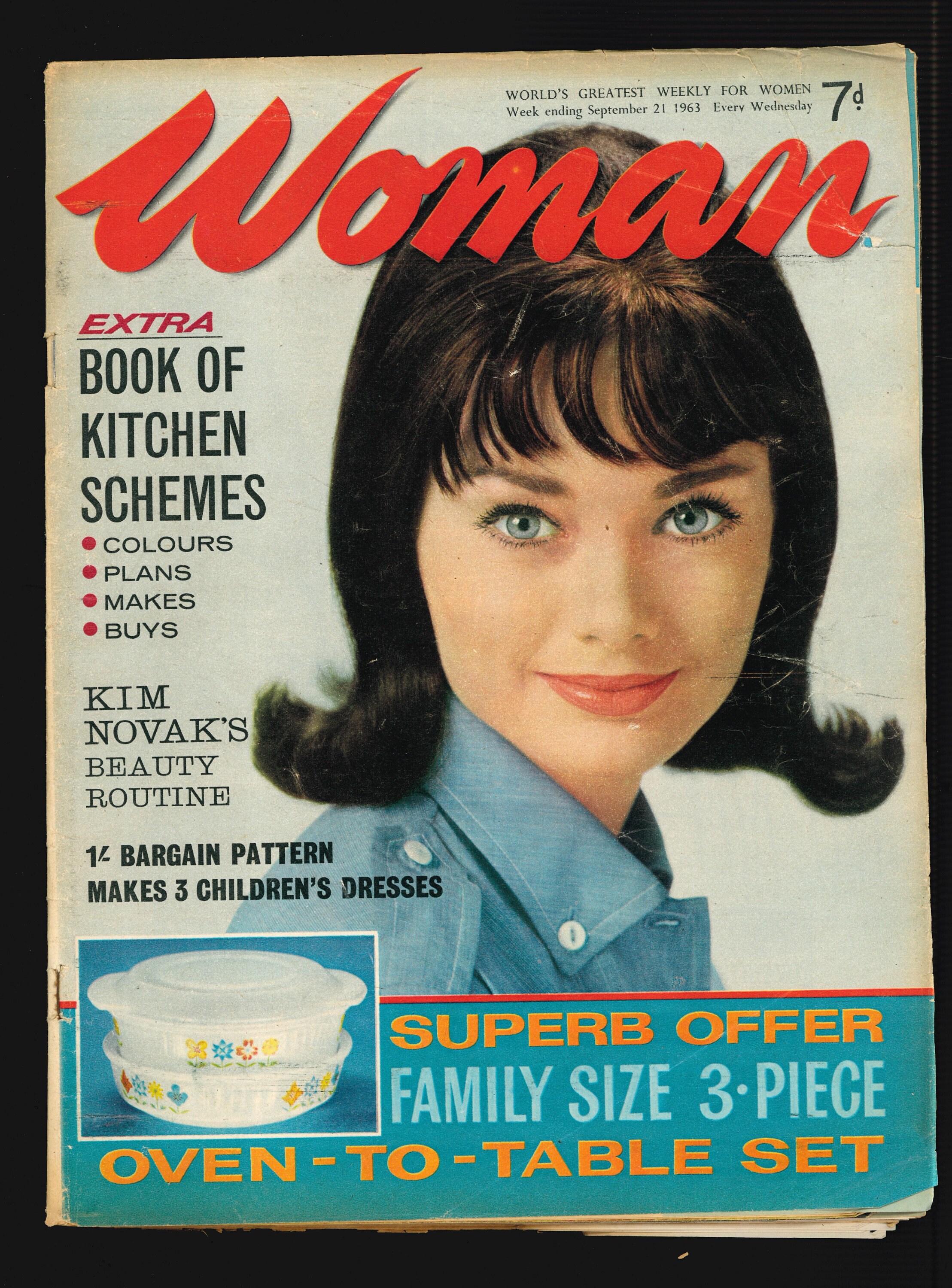 Woman Sept 21 1963 Vintage Magazine Fashion Beauty Cooking Kim Novak - Etsy