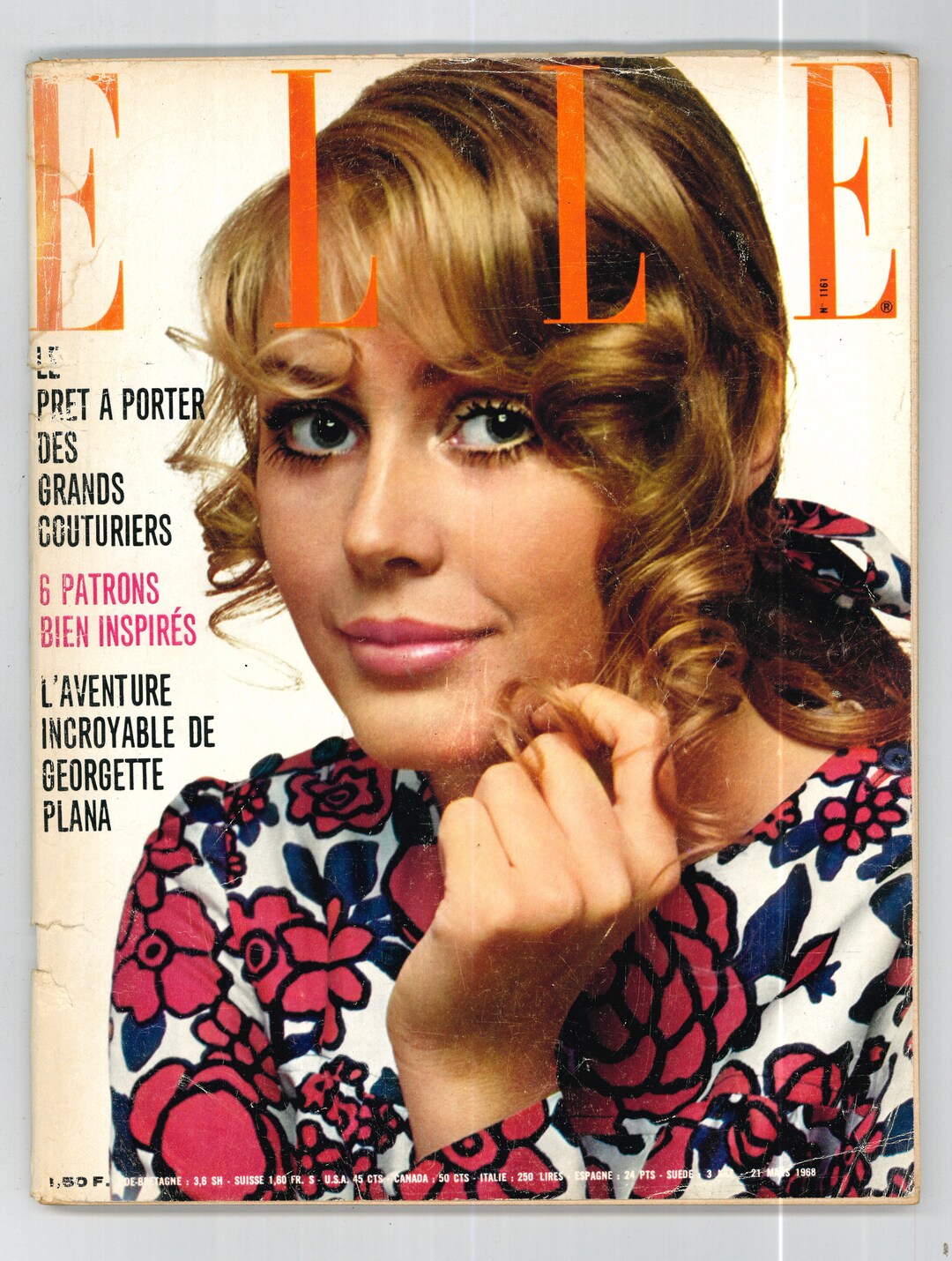 Elle March 21 1968 French Edition Vintage Magazine - Etsy