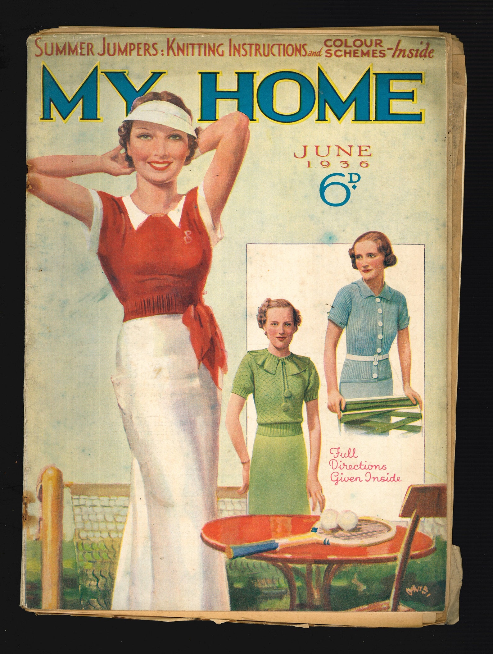 My Home Back Issues 1936 Original Vintage Women’s Magazine Knitting ...