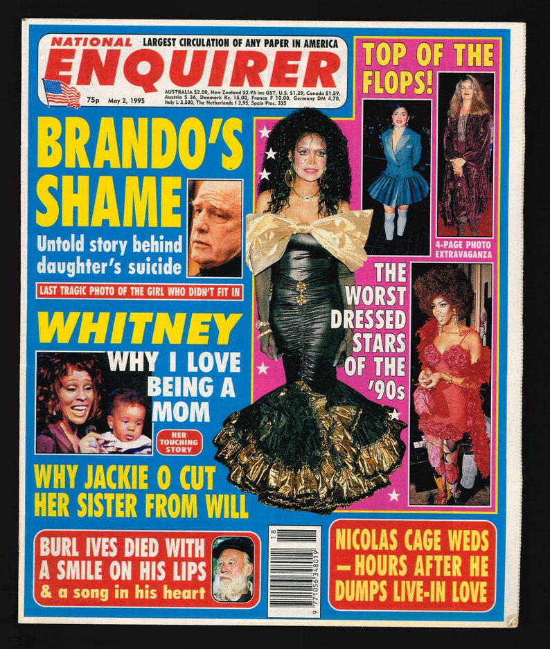 National Enquirer Back Issues Jan - May 1995 Celebrity Gossip Tabloid ...