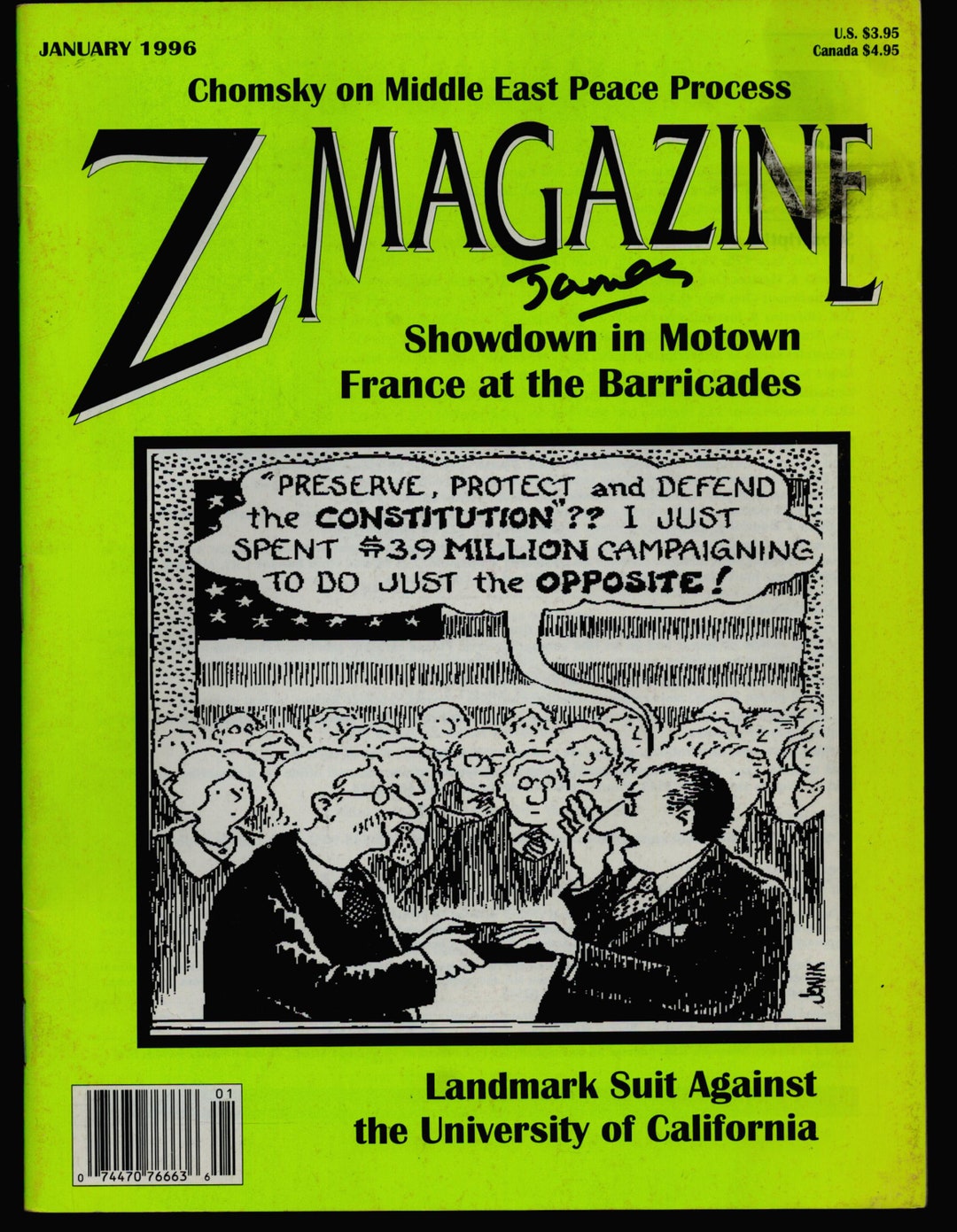 Z Magazine Jan 1996 US American Independent Political Culture Social ...
