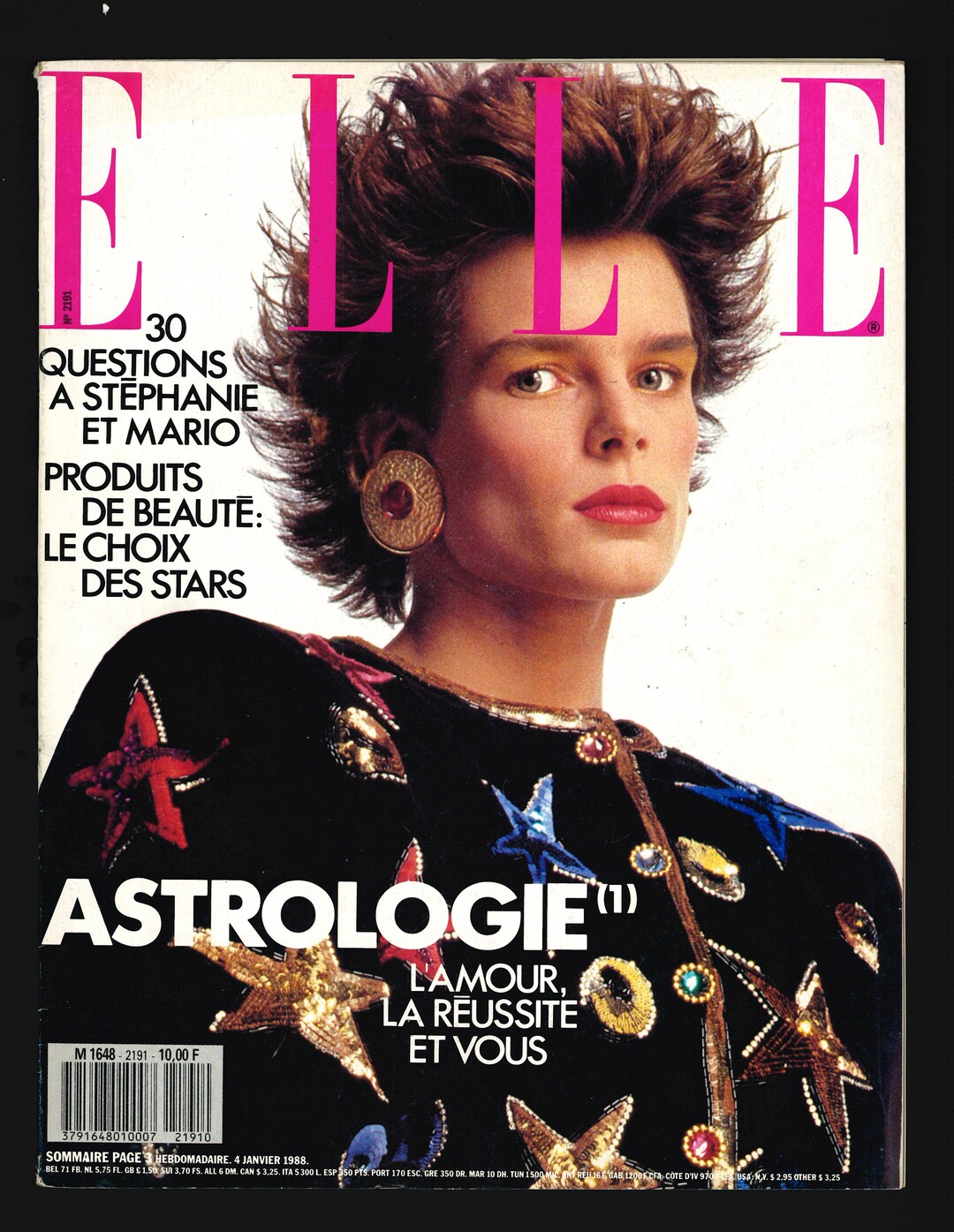 Elle Jan 4 1988 French Edition Vintage Magazine - Etsy