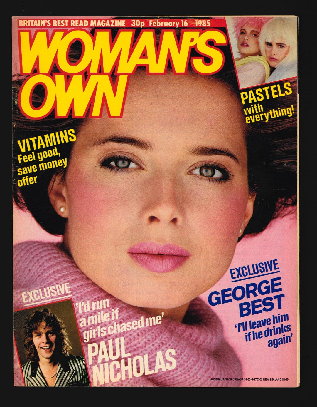 Woman's Own Feb 16 1985 Original British Vintage Weekly Women Magazine ...