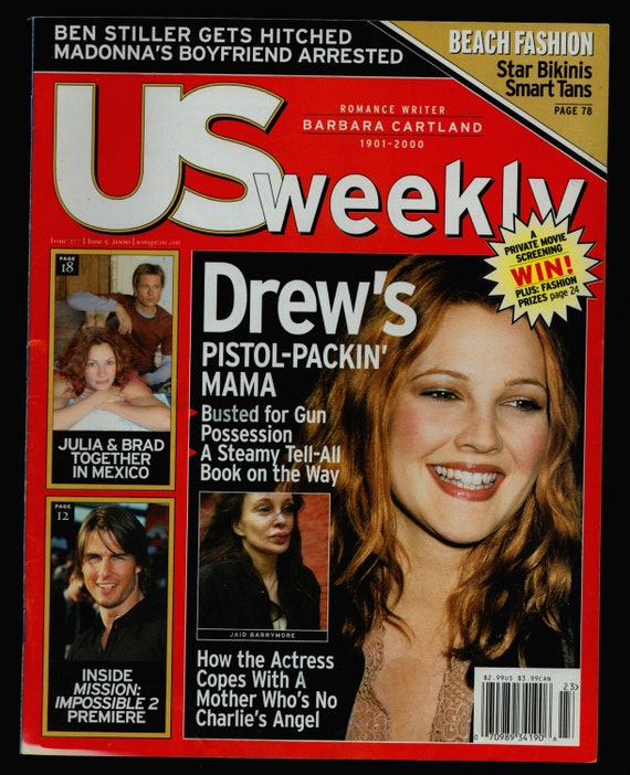 Drew Barrymore Red Hair Magazine Cover