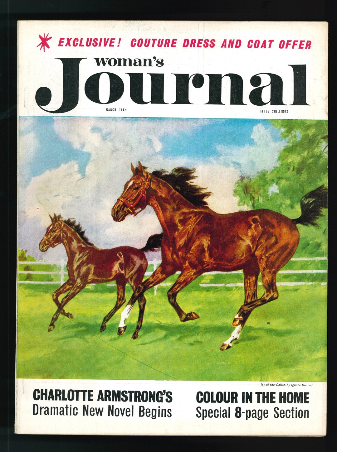 Woman's Journal March 1964 Original Vintage Magazine Cover: Joy of the ...