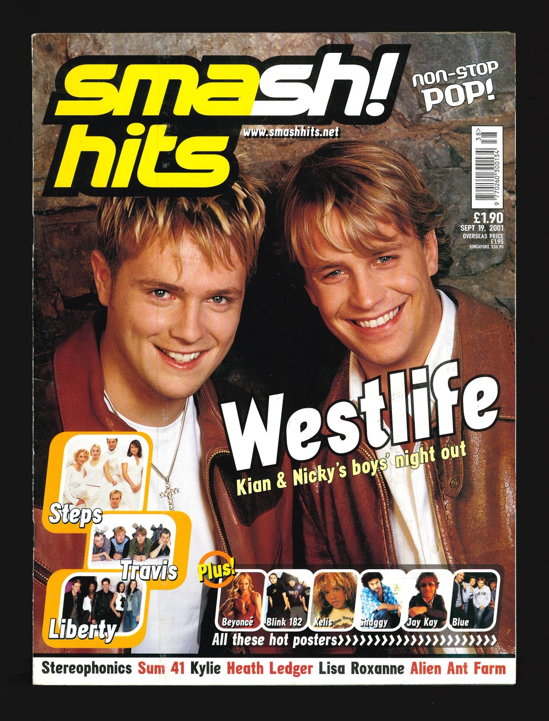 Smash Hits Sept 19 2001 Fortnightly British Original Vintage Music ...