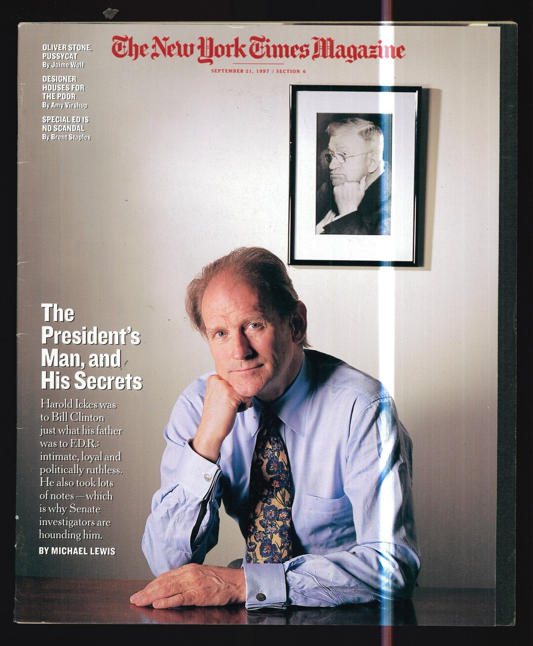 The New York Times Magazine Sept 21 1997 Harold Ickes - Etsy