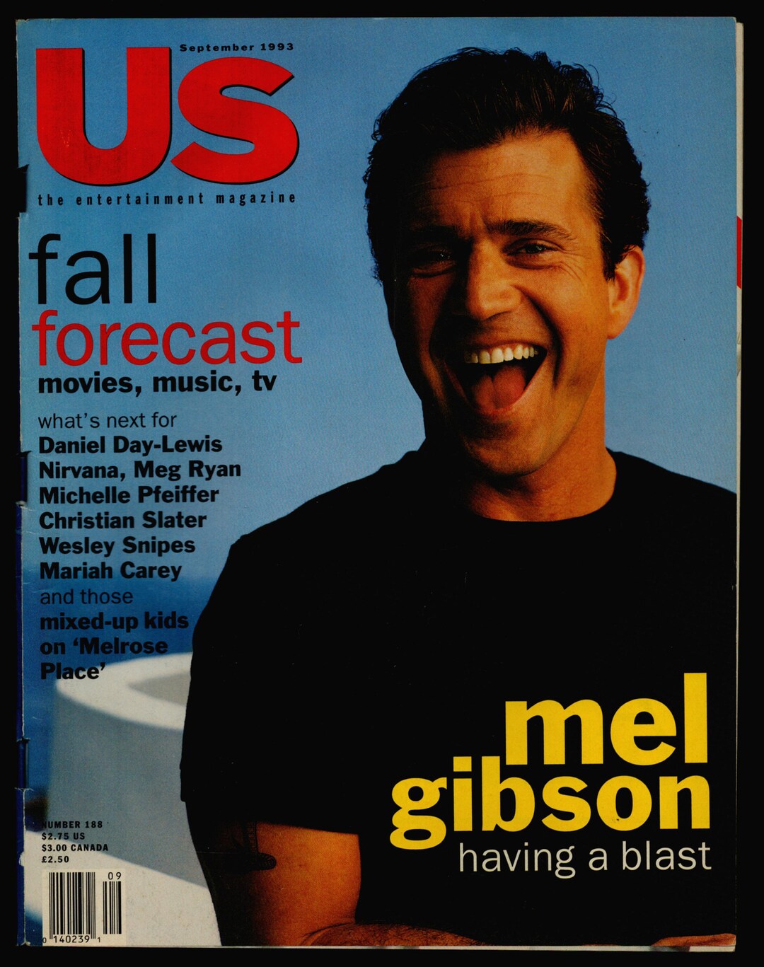 US Weekly Sept 1993 Original Celebrity and Entertainment Magazine Cover ...