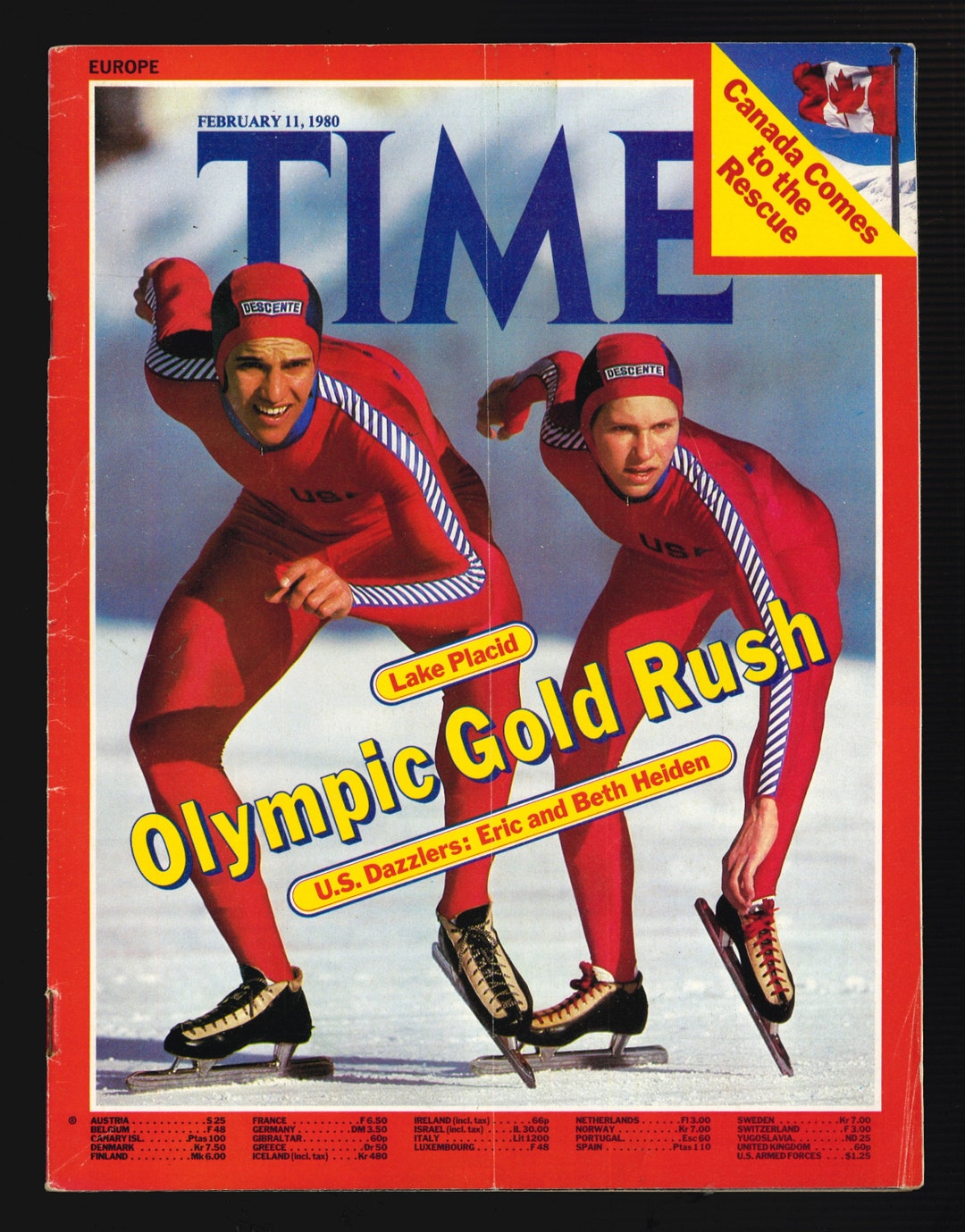 TIME EUROPE FEB 11 1980 Vintage Magazine Olympic Gold Rush - Etsy