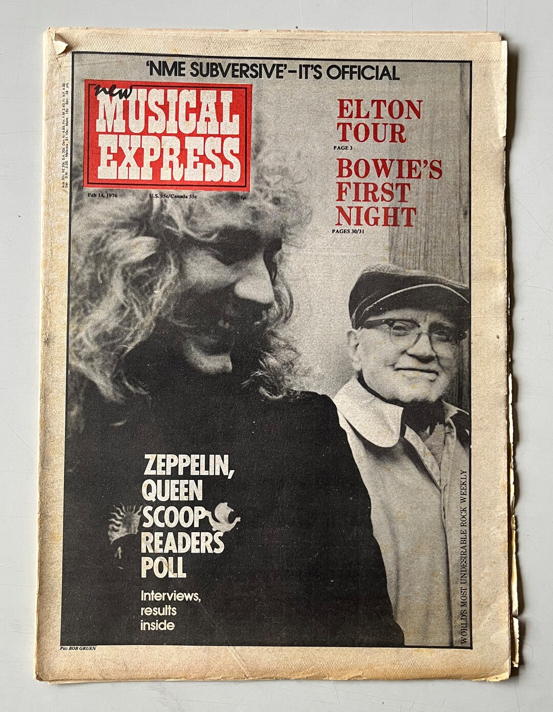 NME Feb 14 1976 Original Music Magazine Led Zeppelin Queen - Etsy