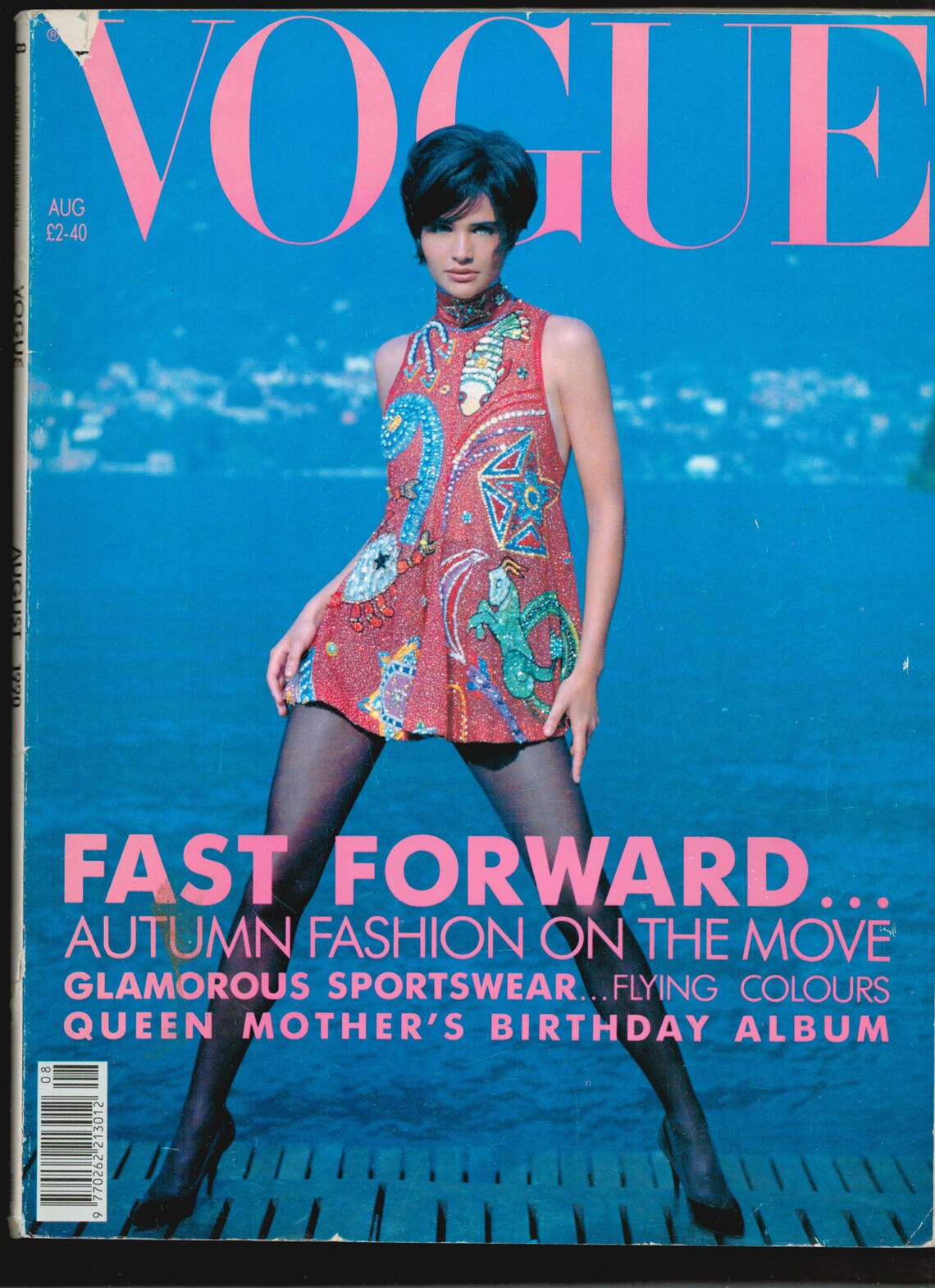 Vogue UK Aug 1990 Original British Vintage Fashion Magazine Birthday ...