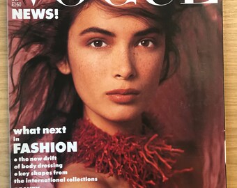 Vintage British Vogue December 1986 - Etsy