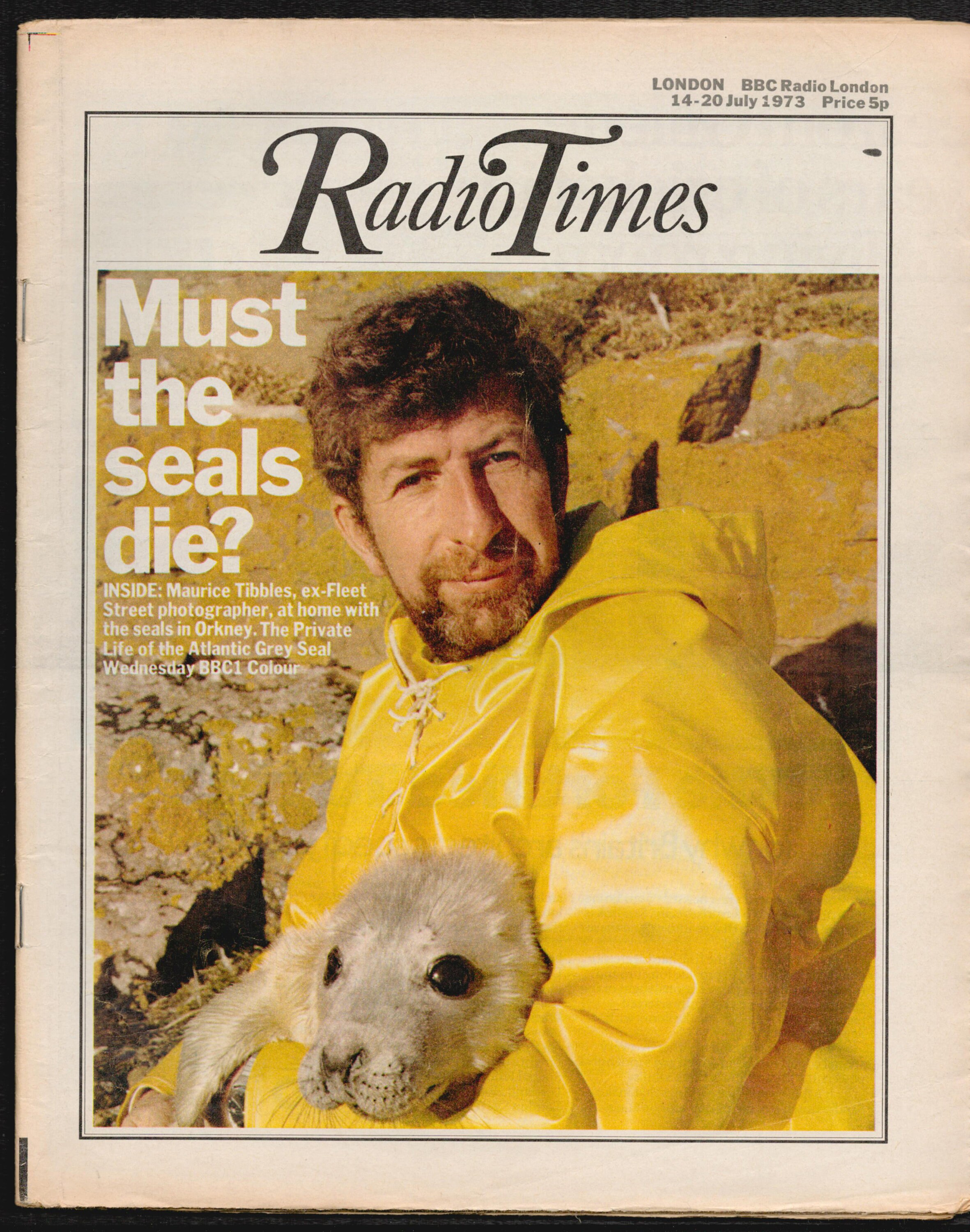 Radio Times July 14-20 1973 Seals in Orkney Maurice Tibbles - Etsy UK