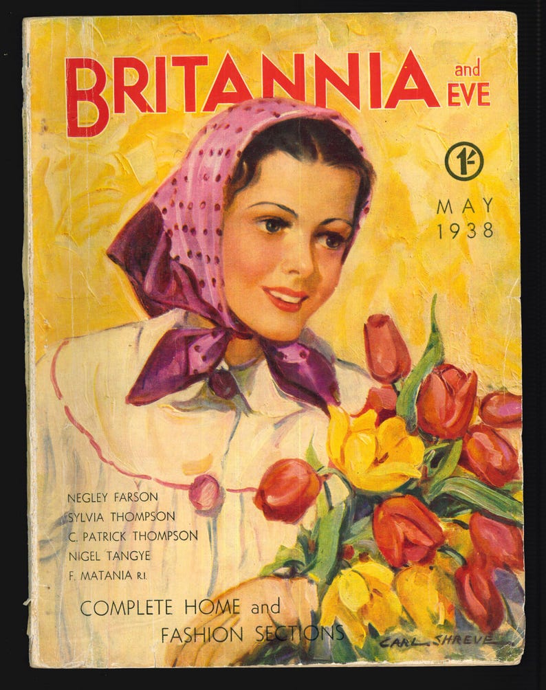 Britannia and Eve British 1938 Original Vintage Fashion Magazine Scarce ...