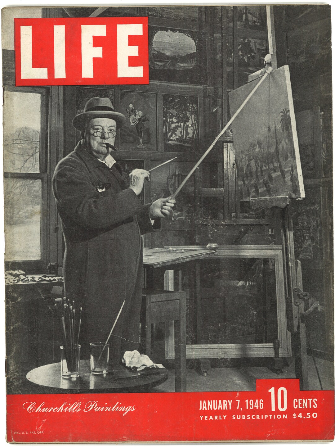 Life US vol 20 no 1 Jan 7 1946 American Original Vintage Weekly Magazine Gift Birthday Churchill ...