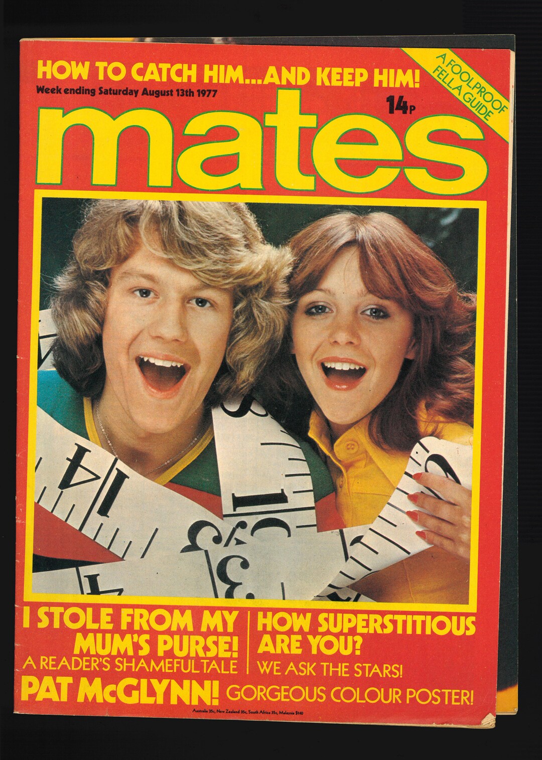 Mates Aug 13 1977 Original Vintage Teen Magazine Pat Mcglynn Leif ...