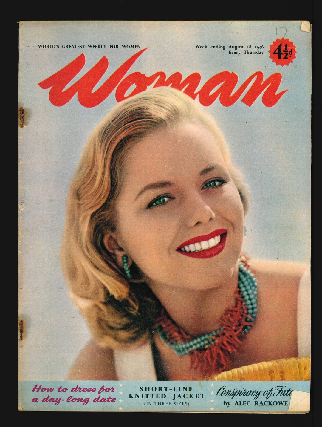 Woman Aug 18 1956 Vintage Magazine Alec Rackowe - Etsy