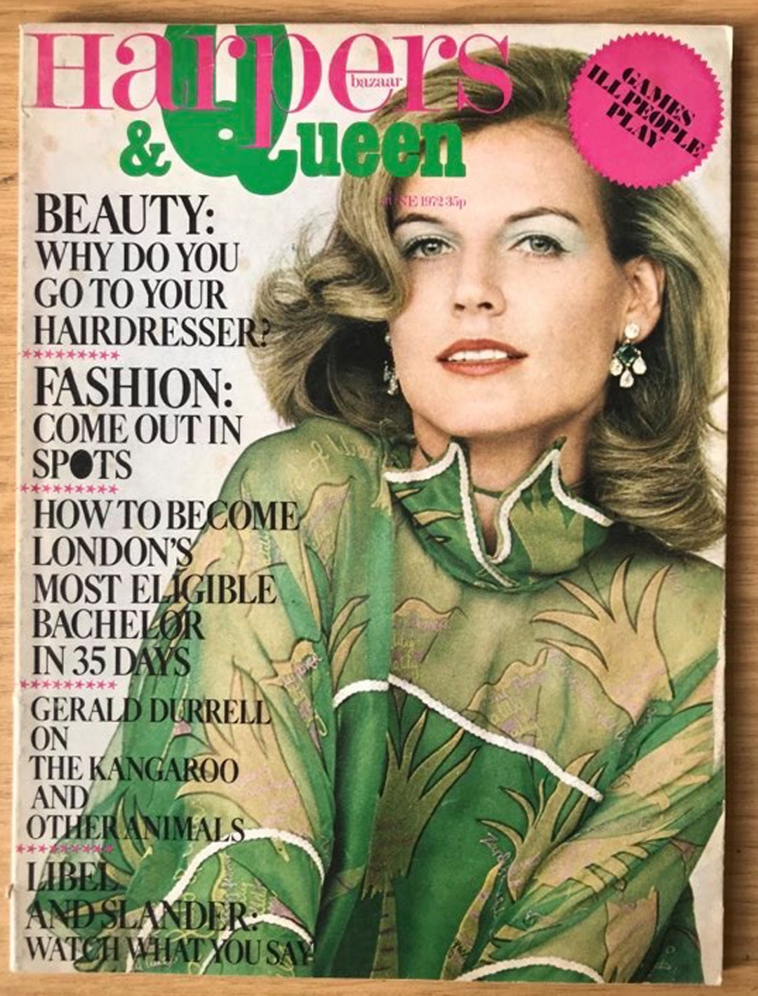 Harpers Bazaar & Queen UK June 1972 Original Vintage Fashion Magazine ...