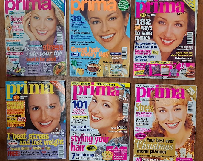 Prima 1995 Lot X 7 Copies Original Vintage Fashion Magazines With ...