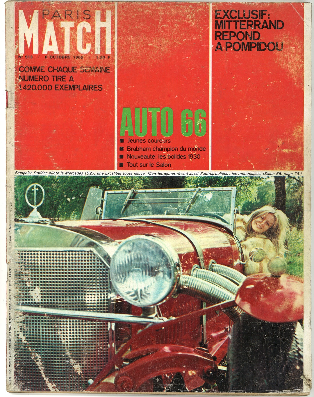 Paris Match No 913 Oct 8 1966 Original Vintage Foreign Weekly Magazine ...
