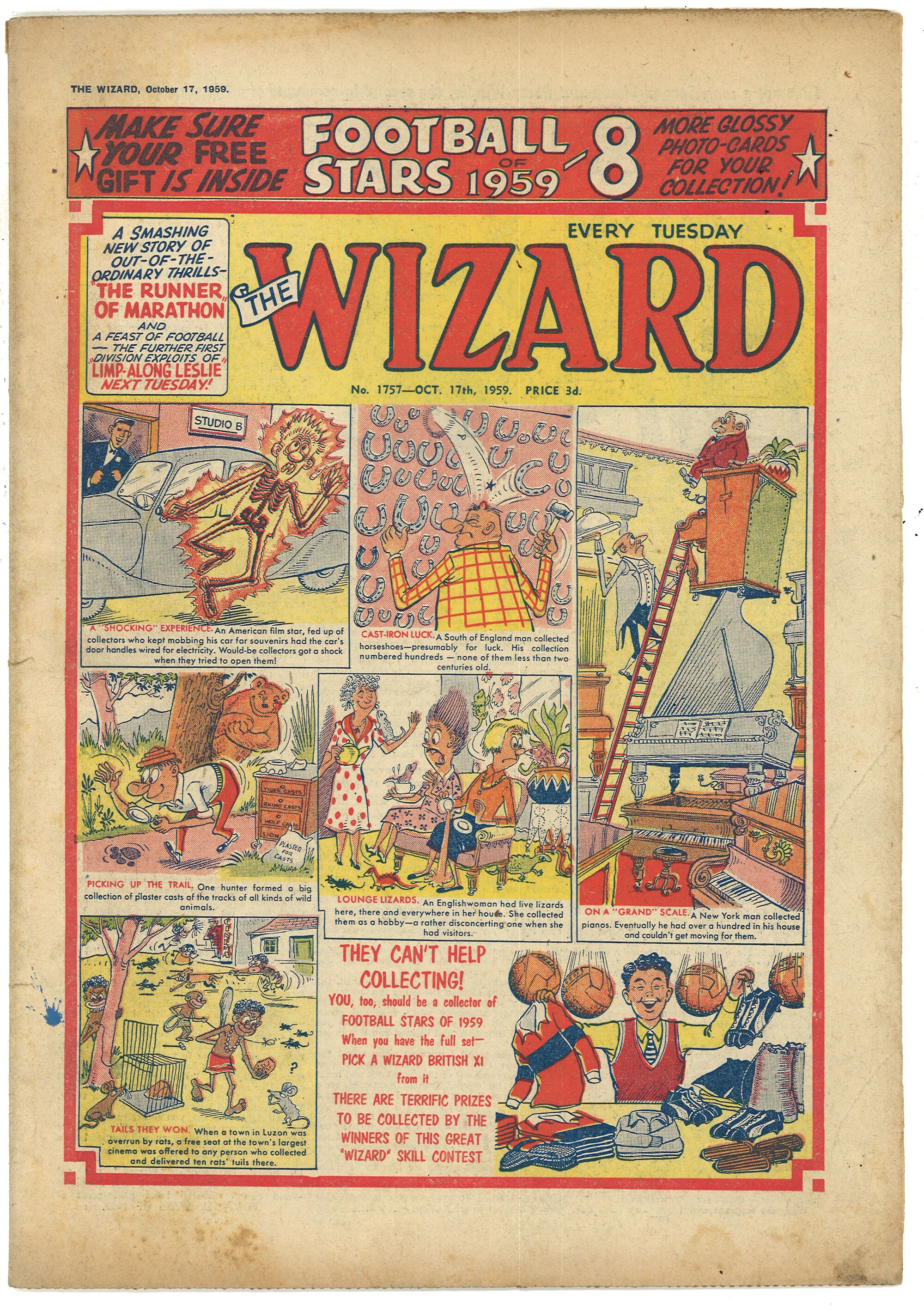 Wizard British Comic no 1757 Oct 17 1959 D.C Thompson | Etsy