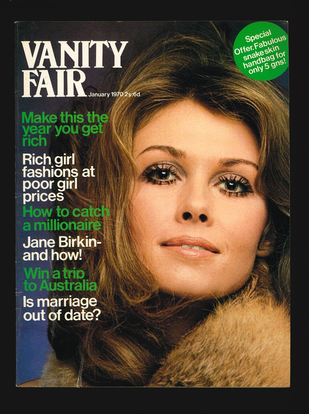 Vanity Fair Jan 1970 Rare Retro Vintage Original Fashion Magazine - Etsy