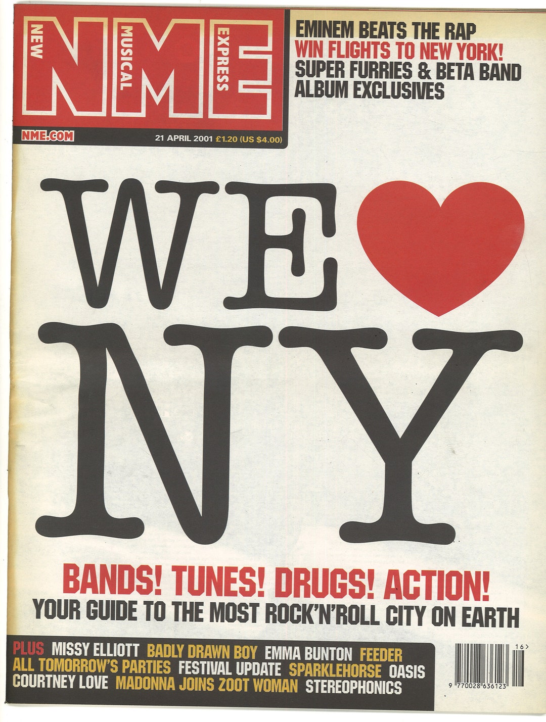 NME UK April 21 2001 Original Music Rock 'N' Roll - Etsy