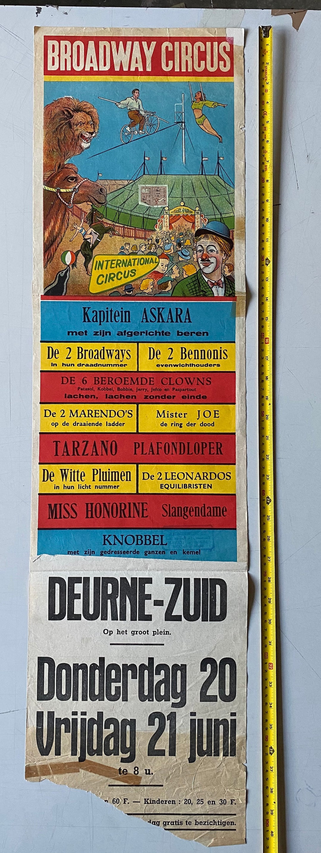 Broadway Circus 1963 Original Circus Poster - Etsy