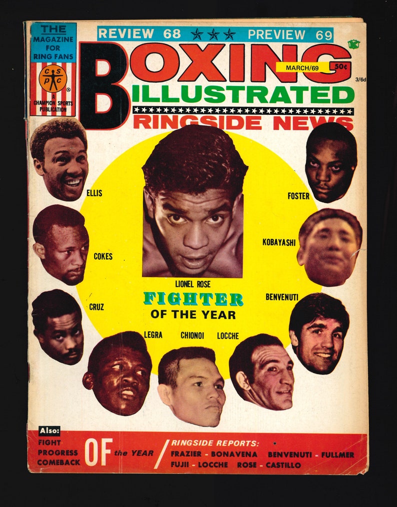 Boxing Illustrated 1969 Original Vintage Retro Magazine - Etsy
