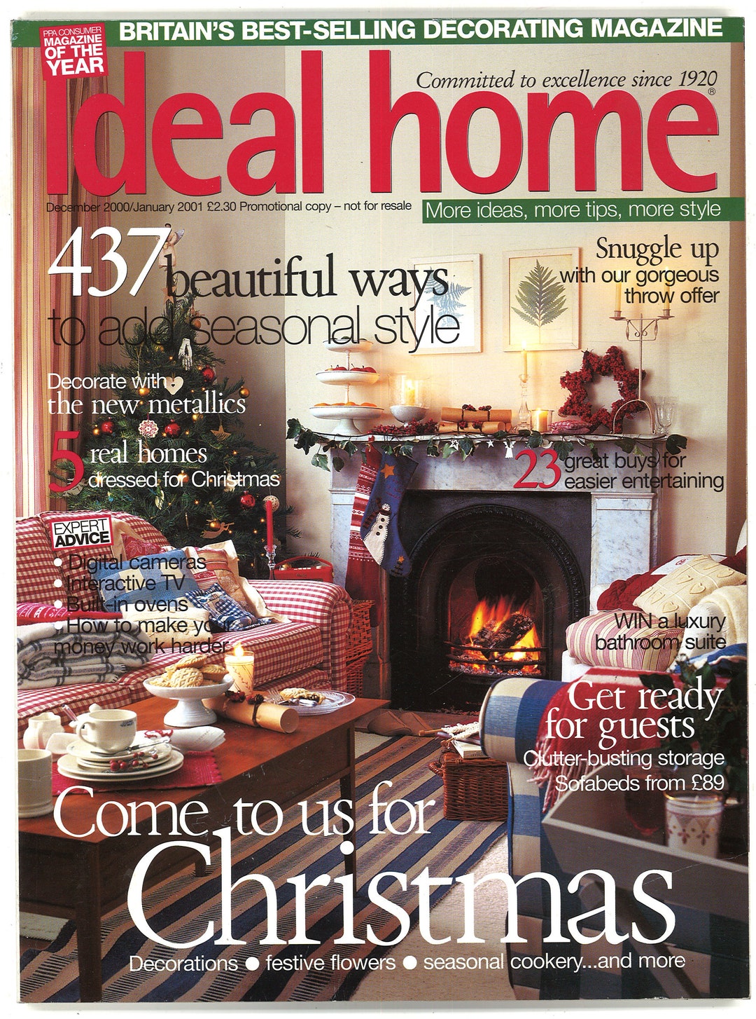 Ideal Home Dec 2000 Jan 2001 Original British Vintage Interior ...