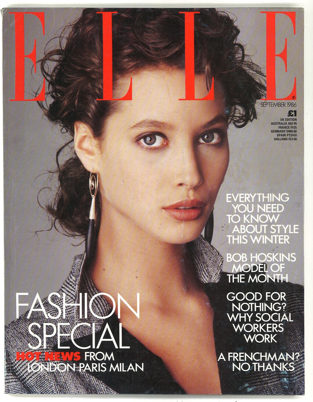 Elle UK Edition Sept 1986 British Original Vintage Fashion - Etsy