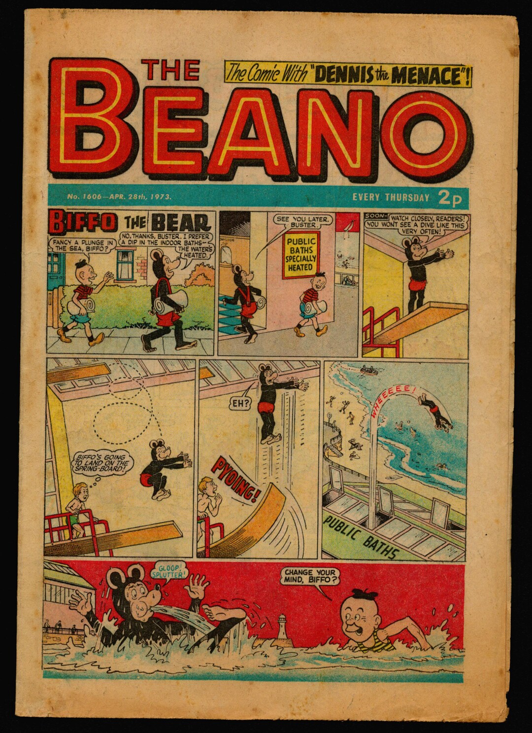 Beano 1606 April 28 1973 UK Original British Vintage Comics Magazine ...