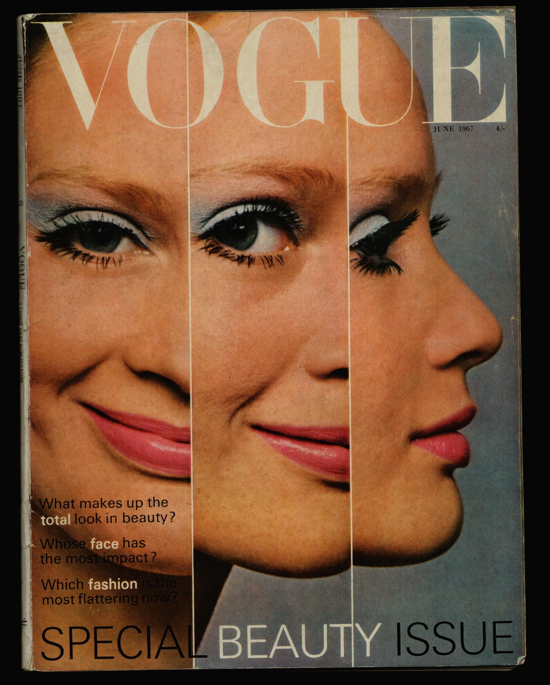 Vogue June 1967 Original Vintage Fashion Magazine Jean Shrimpton Twiggy ...