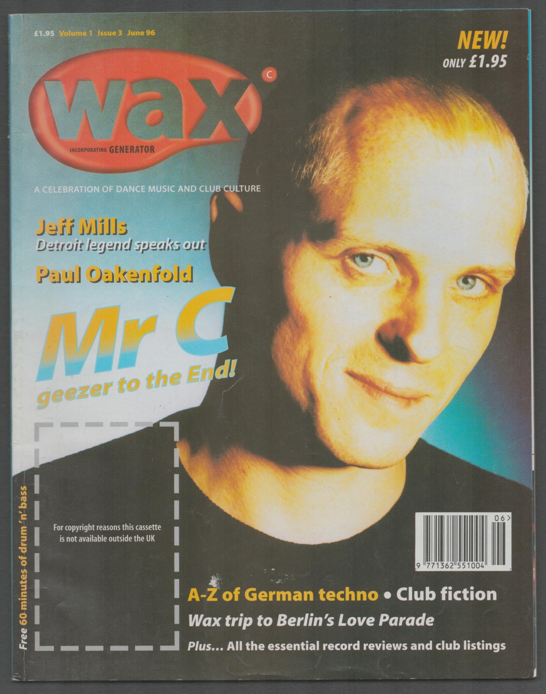 Wax Vol 1 Issue 3 Oct 1996 Acid House Rave Dance Club and Music ...