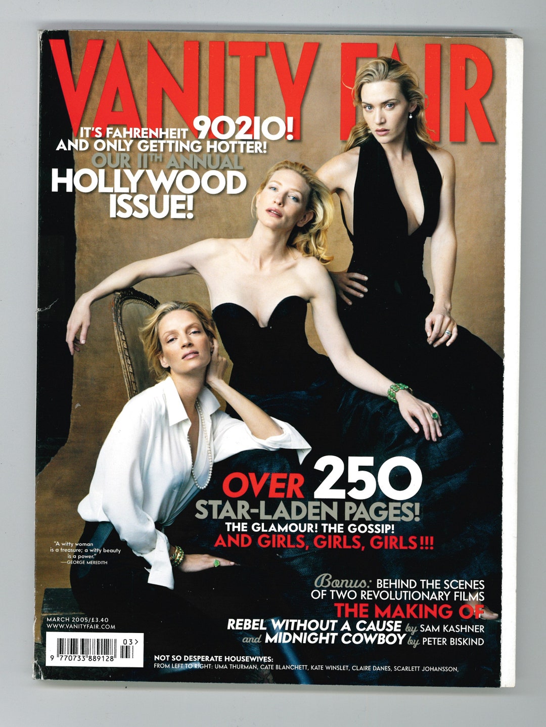 Vanity Fair UK March 2005 Uma Thurman Cate Blanchett Winslet - Etsy