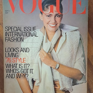 Vogue UK Sept 1st 1976 British Original Vintage Fashion Magazine Marcie ...
