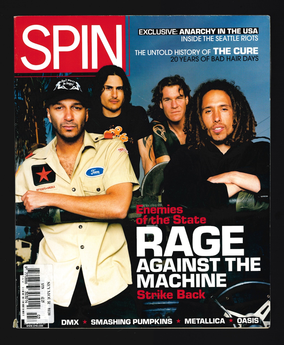 Spin March 2000 Music Magazine Rage Against the Machine - Etsy UK