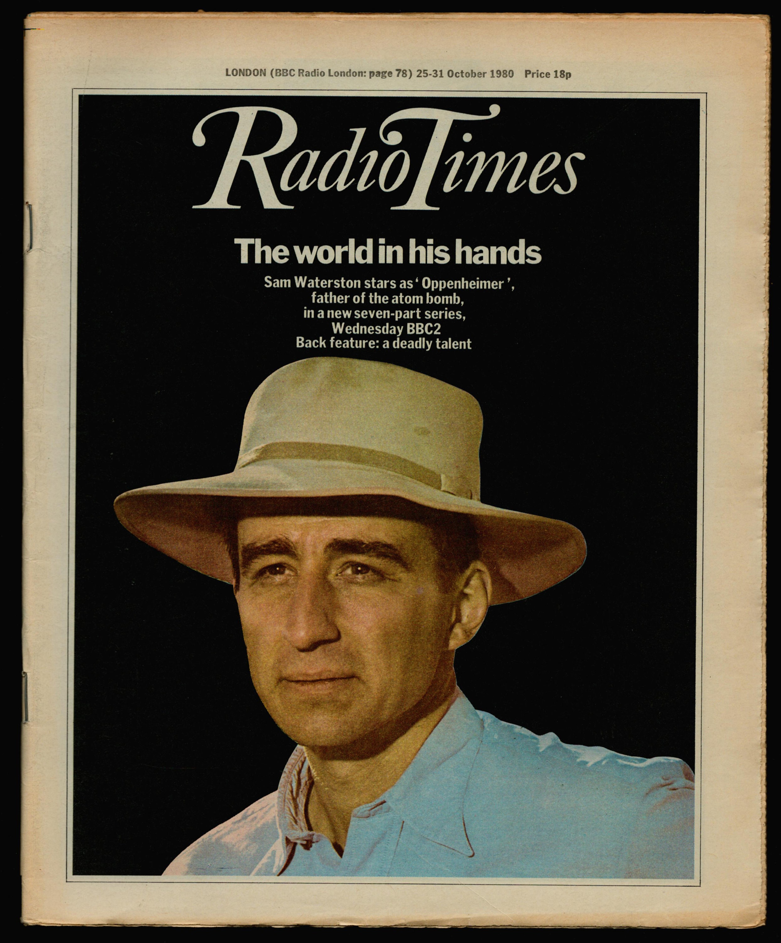 Radio Times Oct 25-31 1980 Vintage Magazine Sam Waterston - Etsy UK