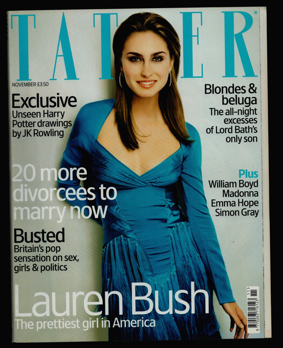 Tatler Fashion Magazine Nov 2004 Cover: Lauren Bush - Etsy