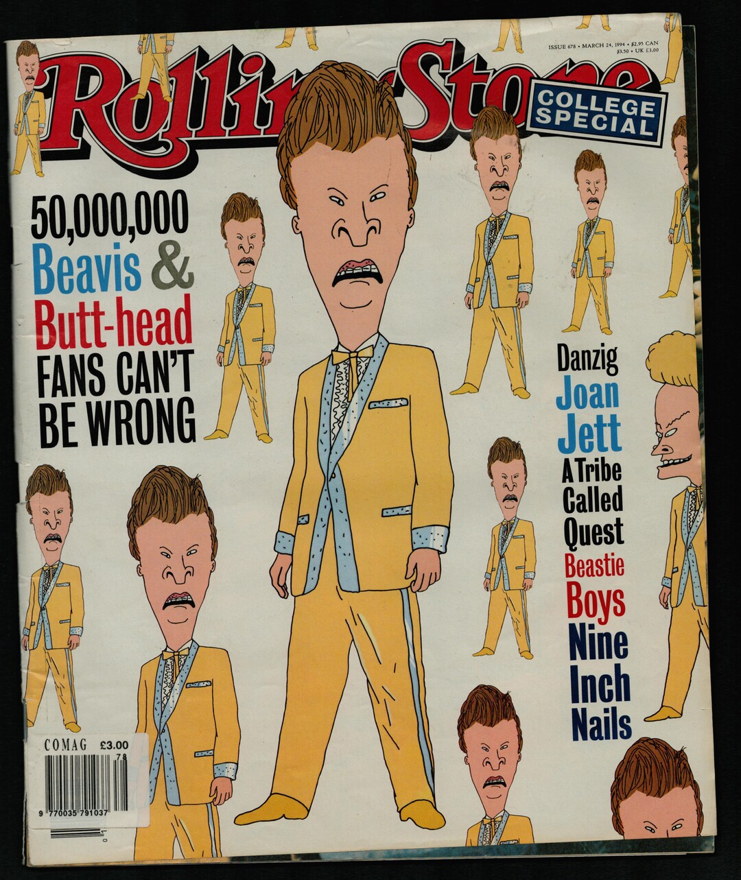 Rolling Stone Magazine US Music Issue March 24 1994 Beavis & Butt-head ...