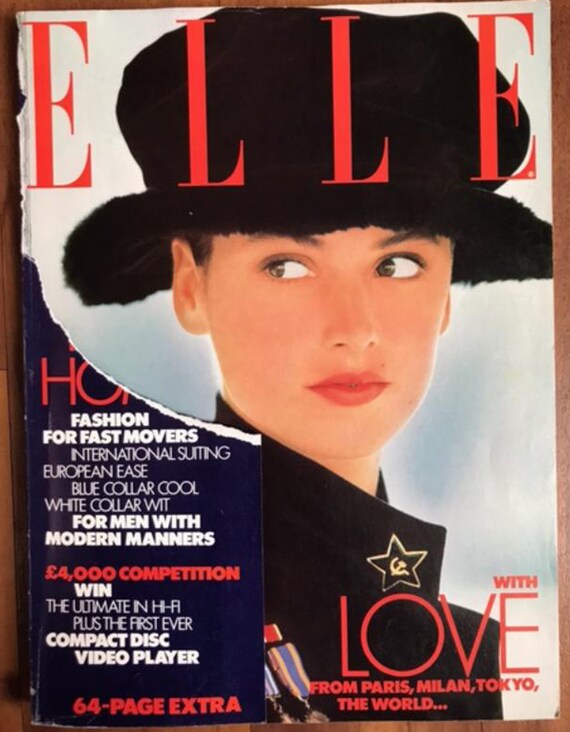 Elle UK Oct 1987 British Original Vintage Fashion Magazine - Etsy