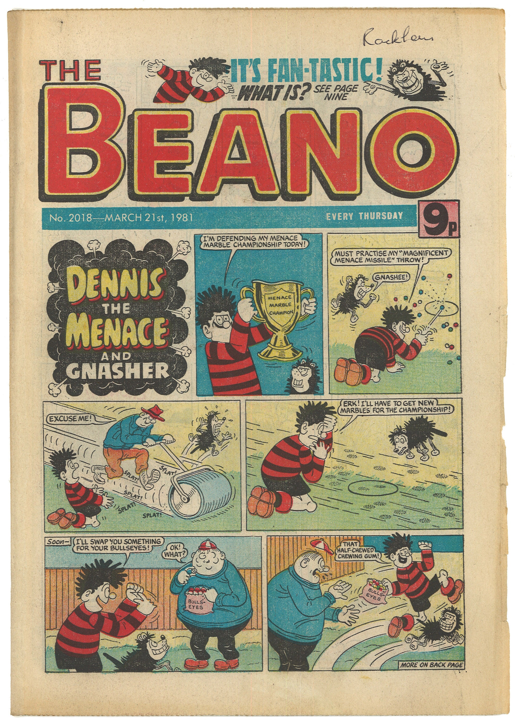 Beano No 2018 March 21 1981 UK Original British Vintage Comics - Etsy