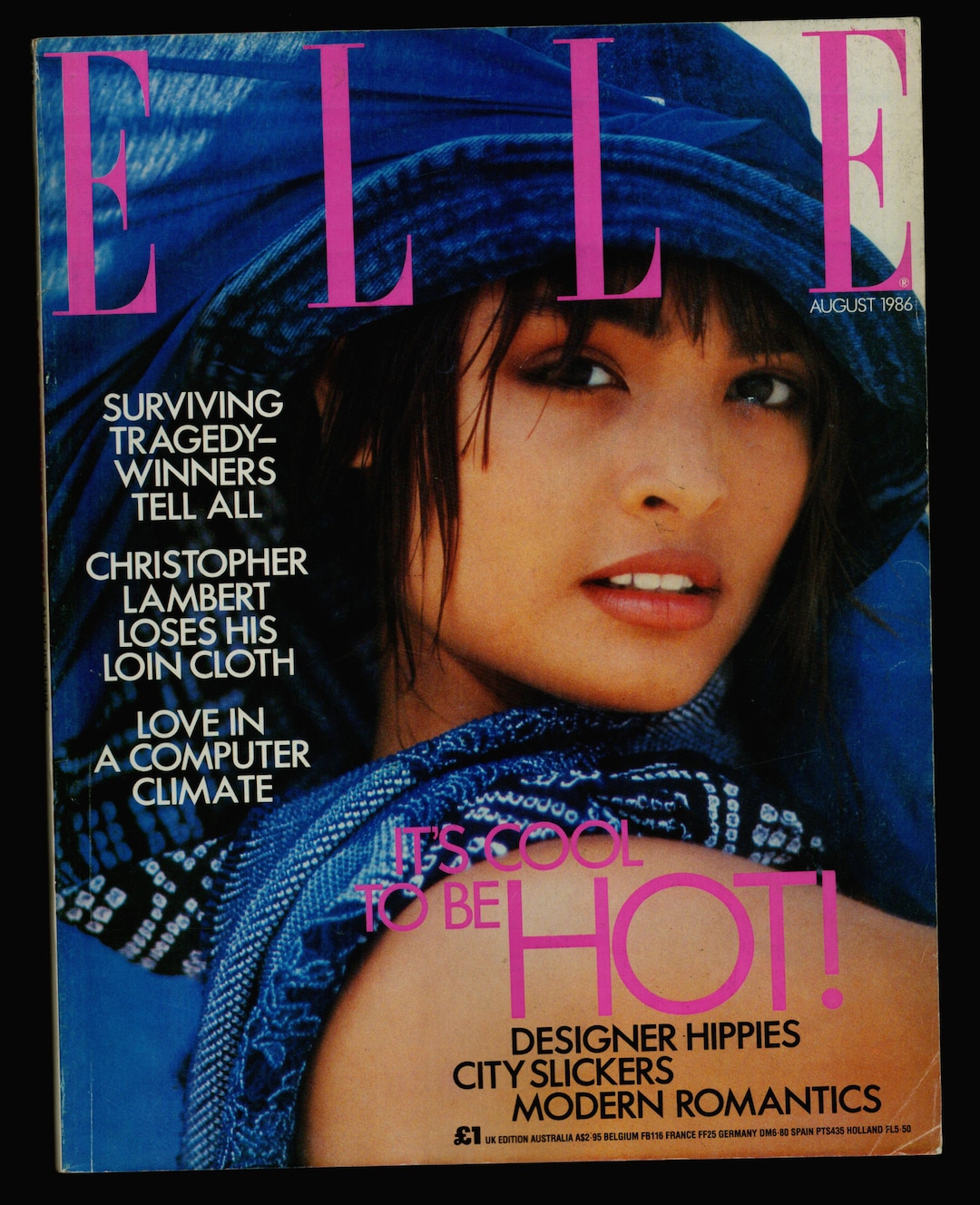 Elle UK Edition Aug 1986 British Original Vintage Fashion Magazine ...