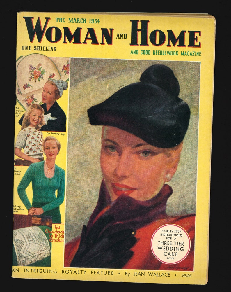 Woman and Home March 1954 Vintage Women’s Magazine Knitting Patterns ...
