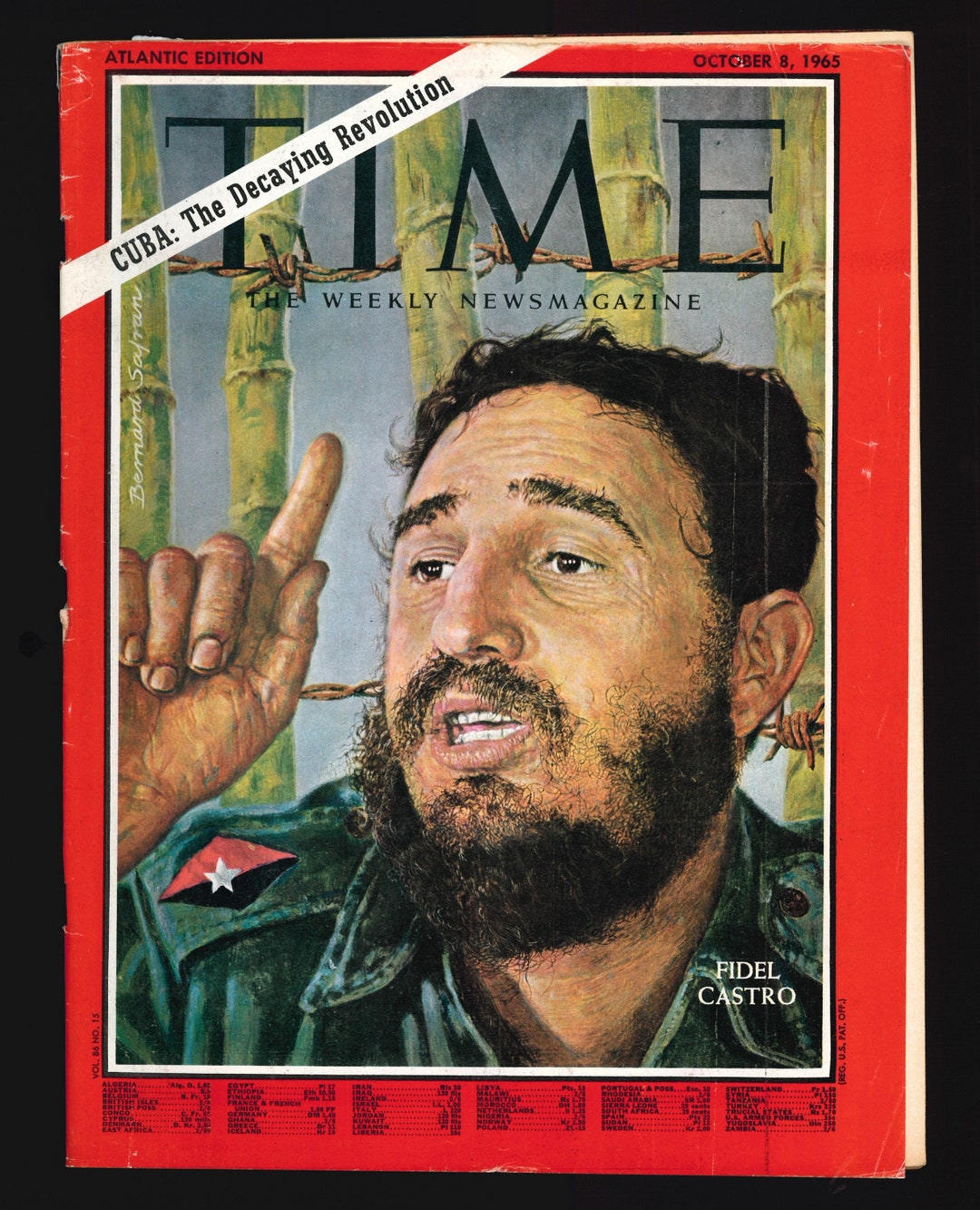 Time Atlantic Edition Oct 8 1965 Fidel Castro - Etsy
