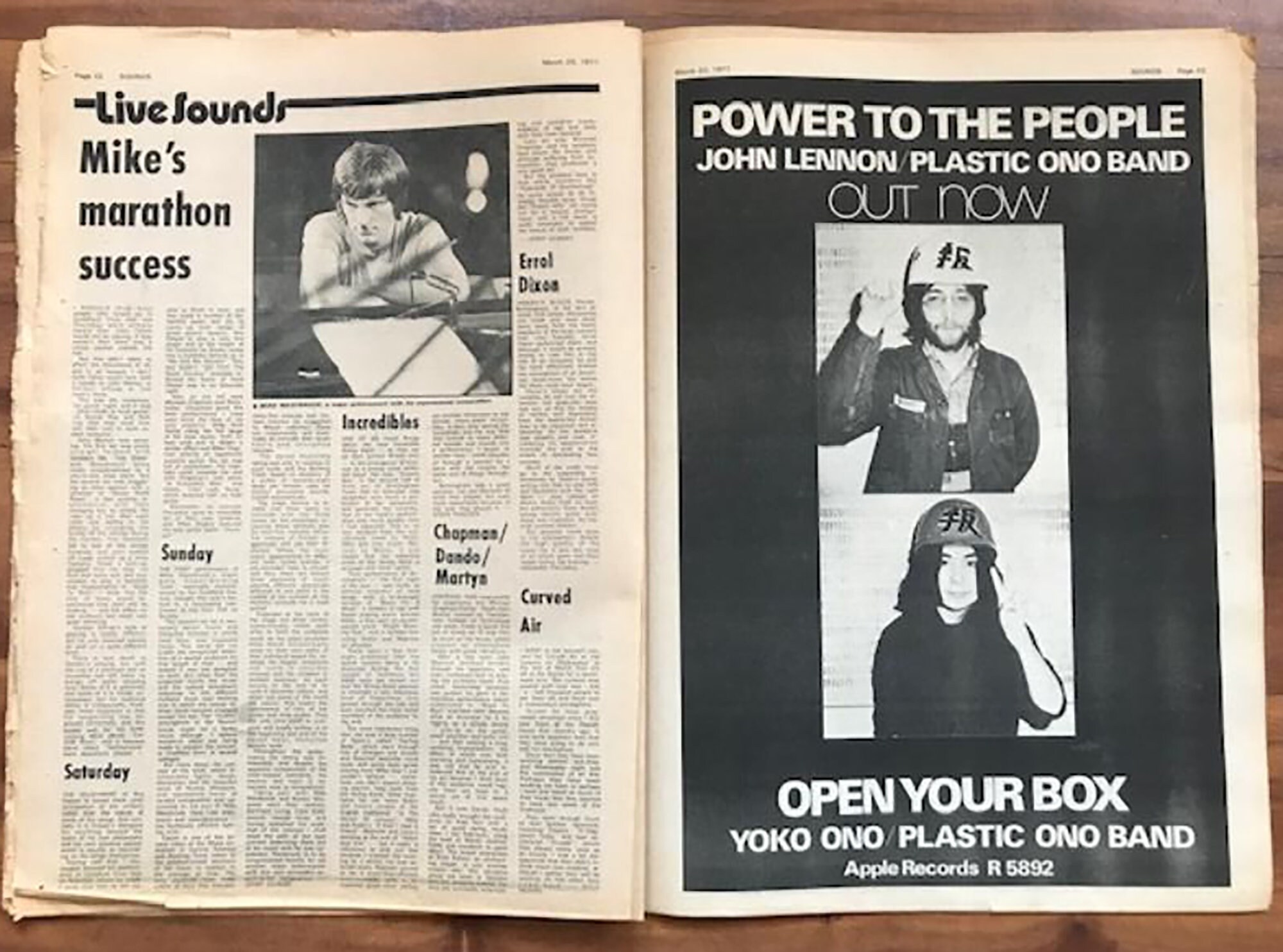 Sounds Magazine 20 de marzo 1971 UK Vintage Original Music - Etsy España